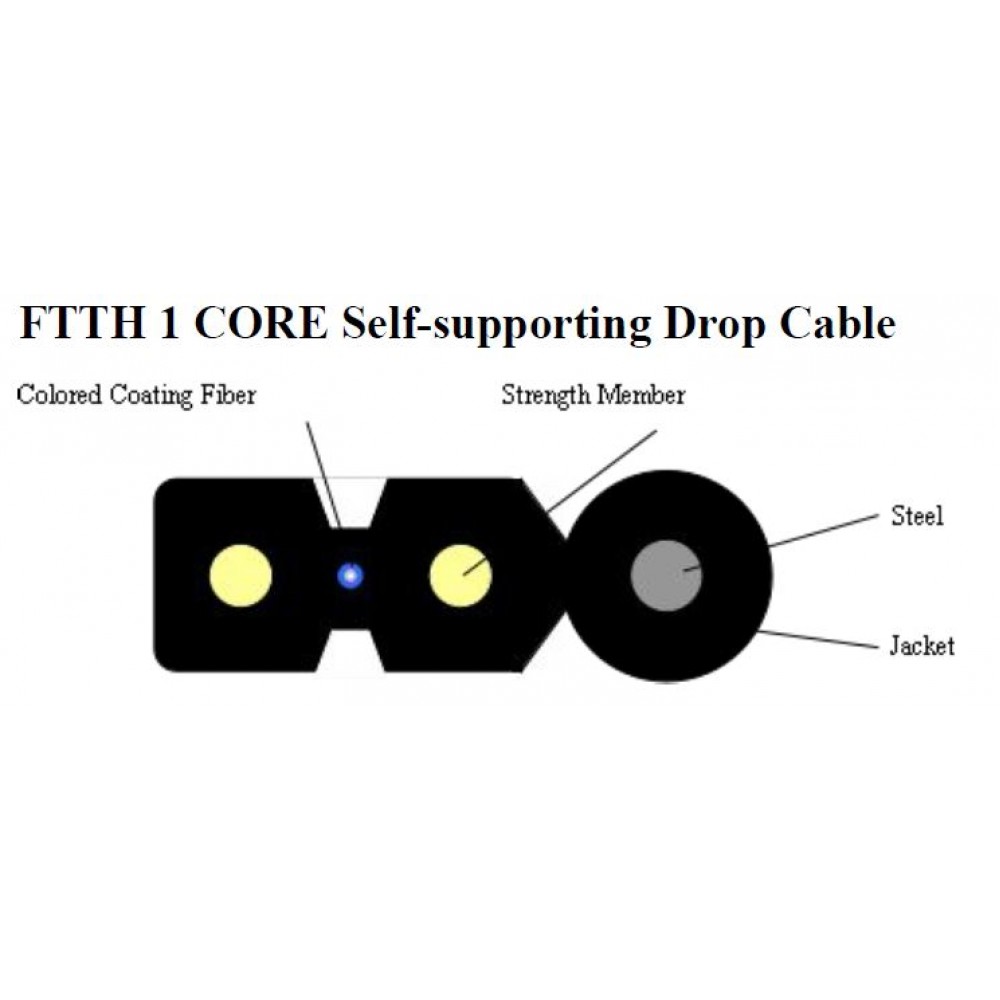 FTTH Fiber 1 Core drop 2kmt